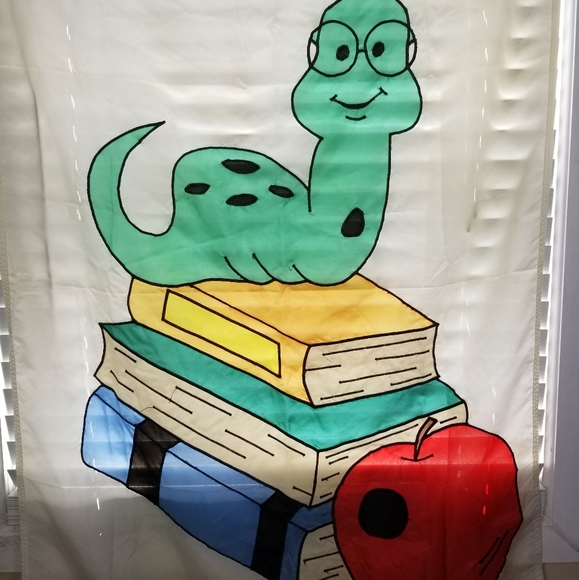 bloomquest | Accents | Gusavio Bookworm Tapestry Banner Classroom Decor ...